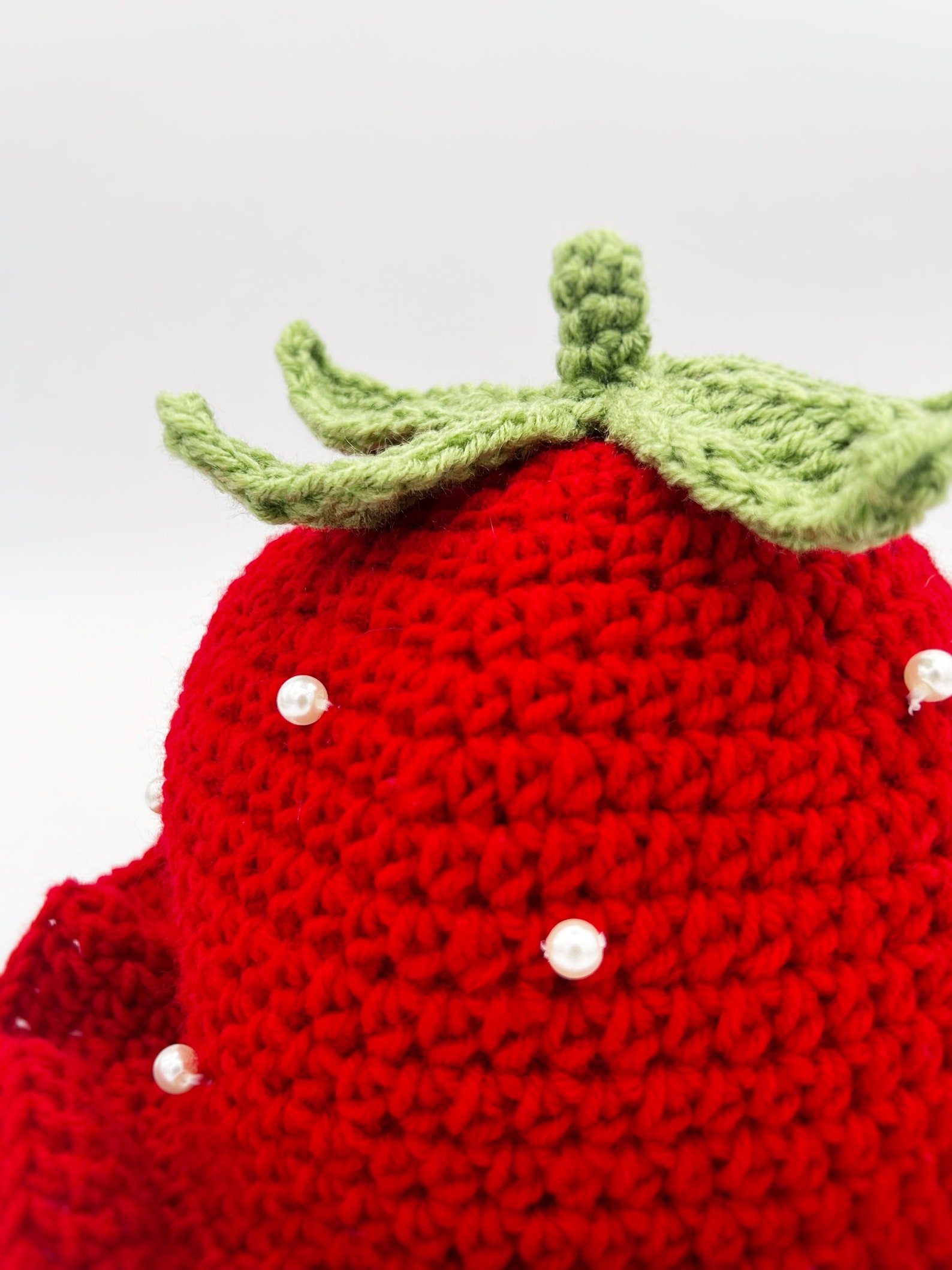 Crochet Strawberry Bucket Hat. Cute Red Strawberry Bucket Hat ...