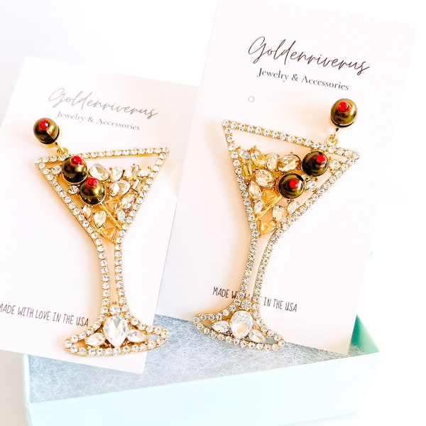 Cocktail Earrings - Etsy