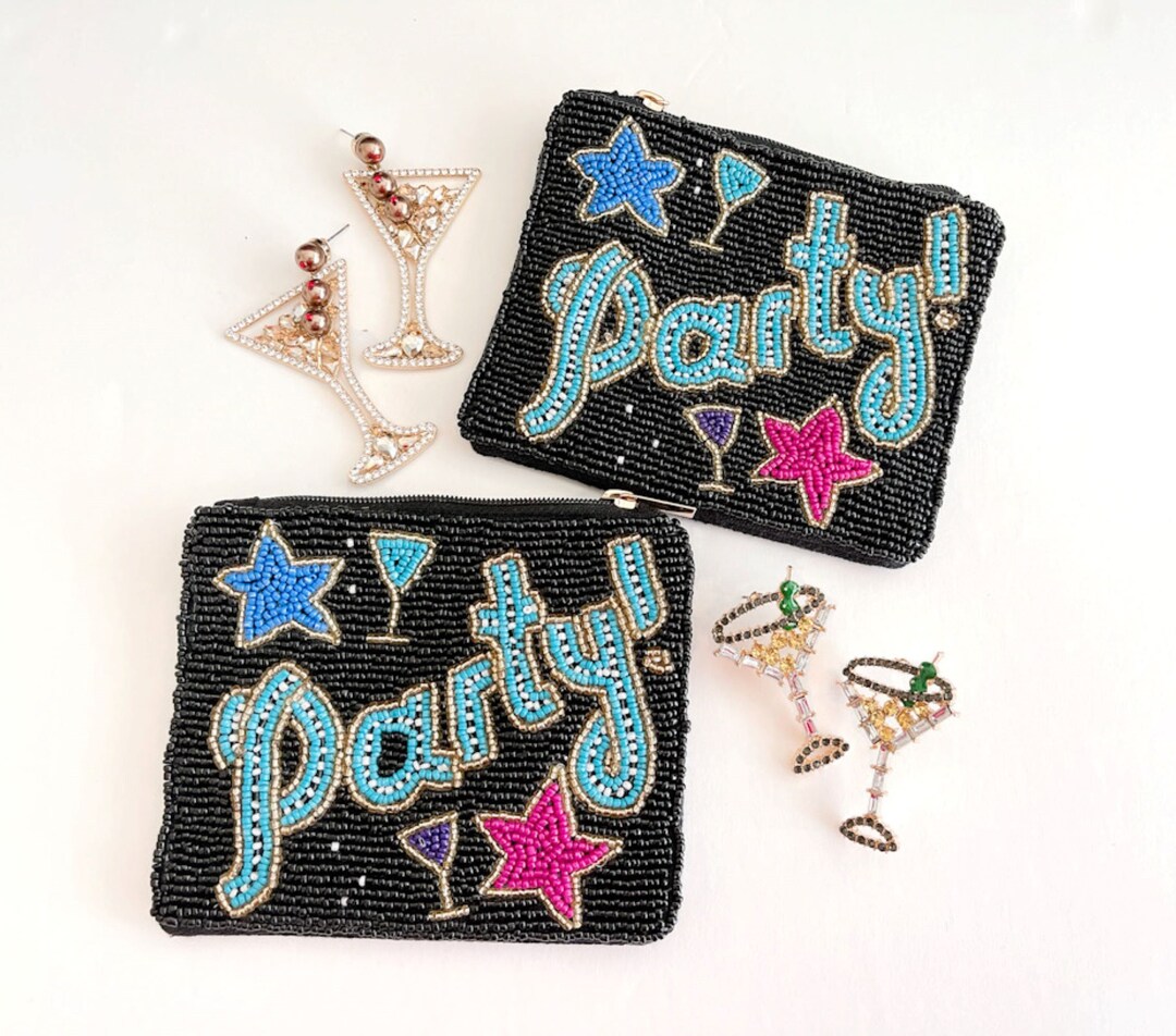 Party Beaded Coin Pouch/beaded Coin Purse/bead Coin Pouch/gift - Etsy