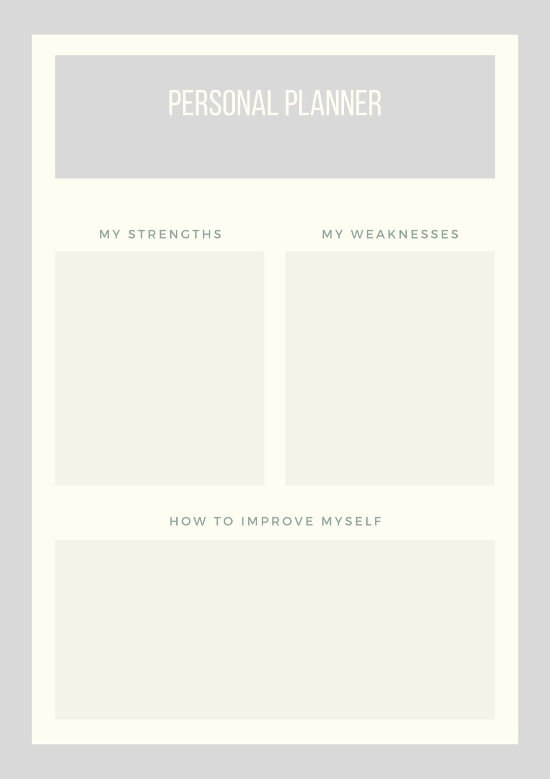 Personal Planner Printable Printable Personal Planner - Etsy
