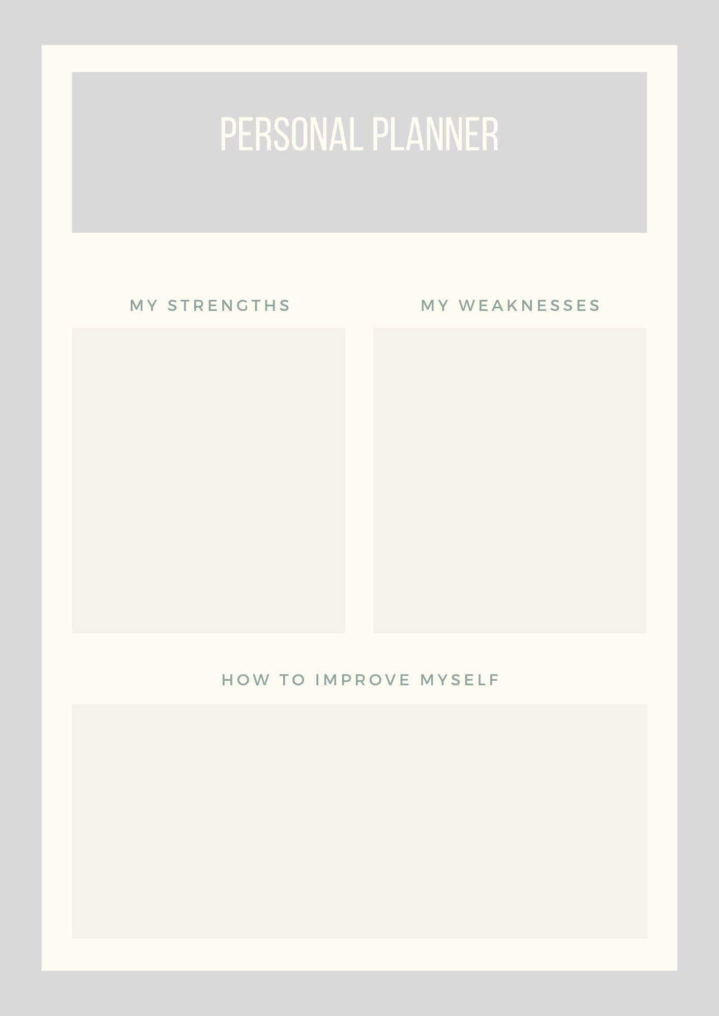 Personal Planner Printable Printable Personal Planner - Etsy