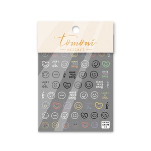 Nail Decals/ Nail Stickers Smile Faces 3D Embossing Nail Art DIY Nails ...