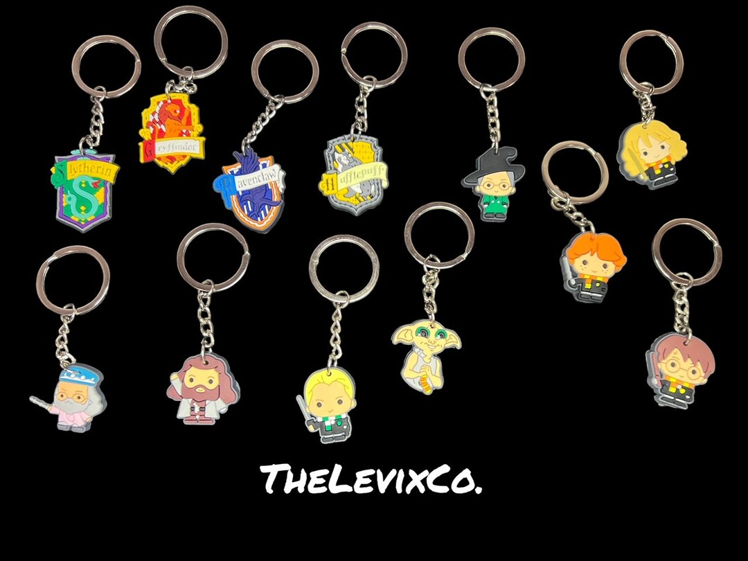 Wizard Keychains, H. Potter, Wizard School - Etsy