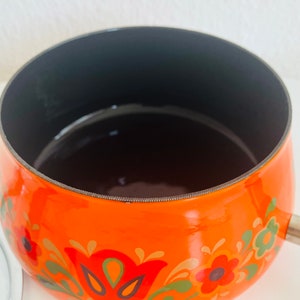 Vintage Orange Color Enamel Cooking Pot 1970’s - Etsy