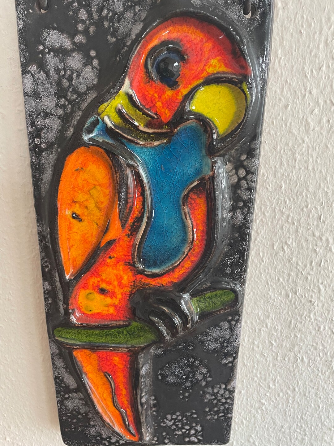 Mid-century Vintage Panton Era Carstens Luxury Design Wall Plate Parrot ...