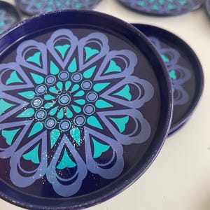 Vintage Metal Coasters From the 70s - Etsy