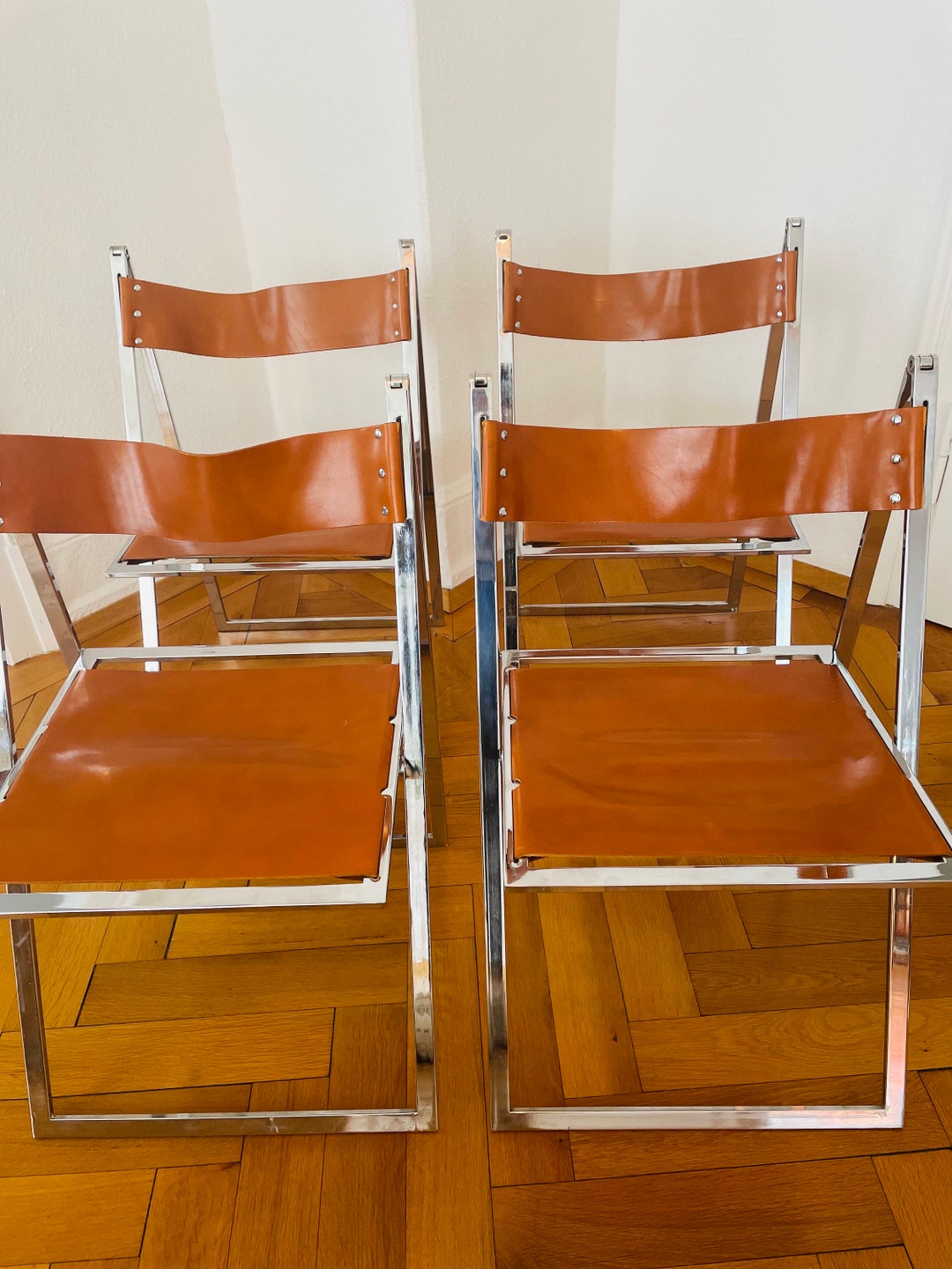 Vintage Mid Century RARE Elios Folding Chairs by Fontoni & Geraci for ...
