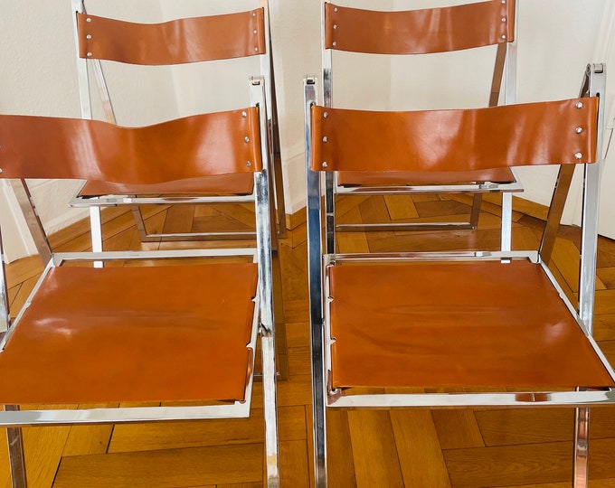 Vintage Mid Century RARE Elios Folding Chairs by Fontoni & Geraci for ...