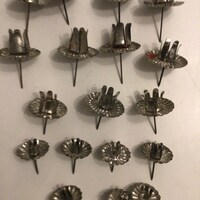 10 Christmas Candle Clips Germany Small Silver Tin Clips CL21S - Etsy