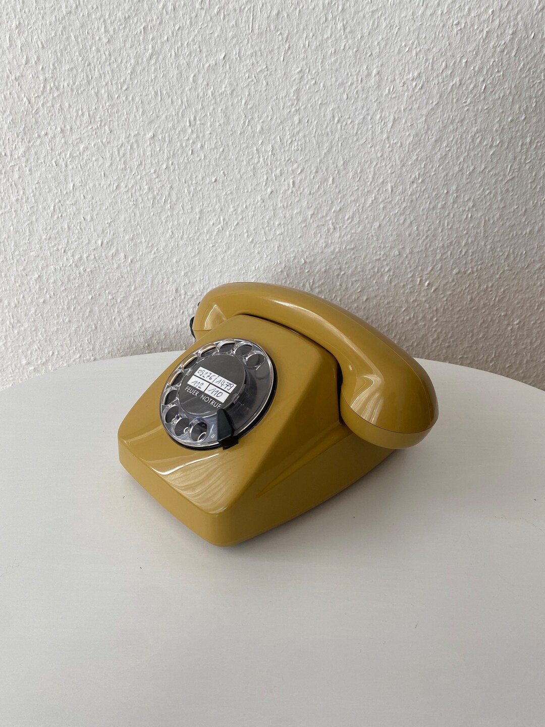 Vintage Mid-century Rotary German Phone Mustard Yellow Color 1980's - Etsy