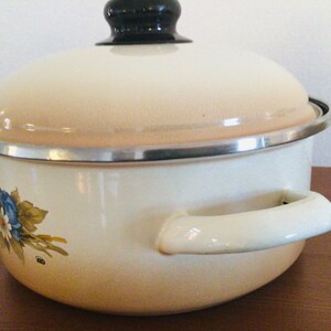 Vintage Enamel Cooking Pots Set 1970s - Etsy