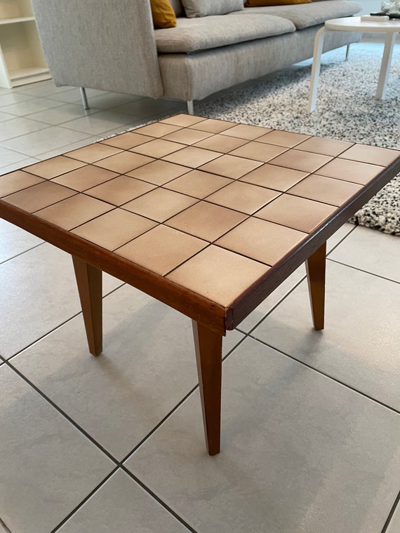 Mid-century German Square Flower Stool With Ceramic Tiles - Etsy