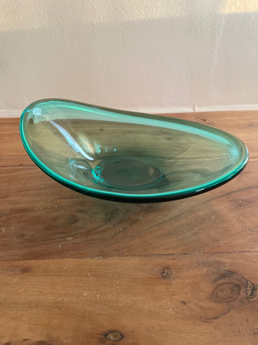 Vintage Mid Century Scandinavian selandia Glass Bowl Designed by per Lütken for Holmegaard 1970s ...