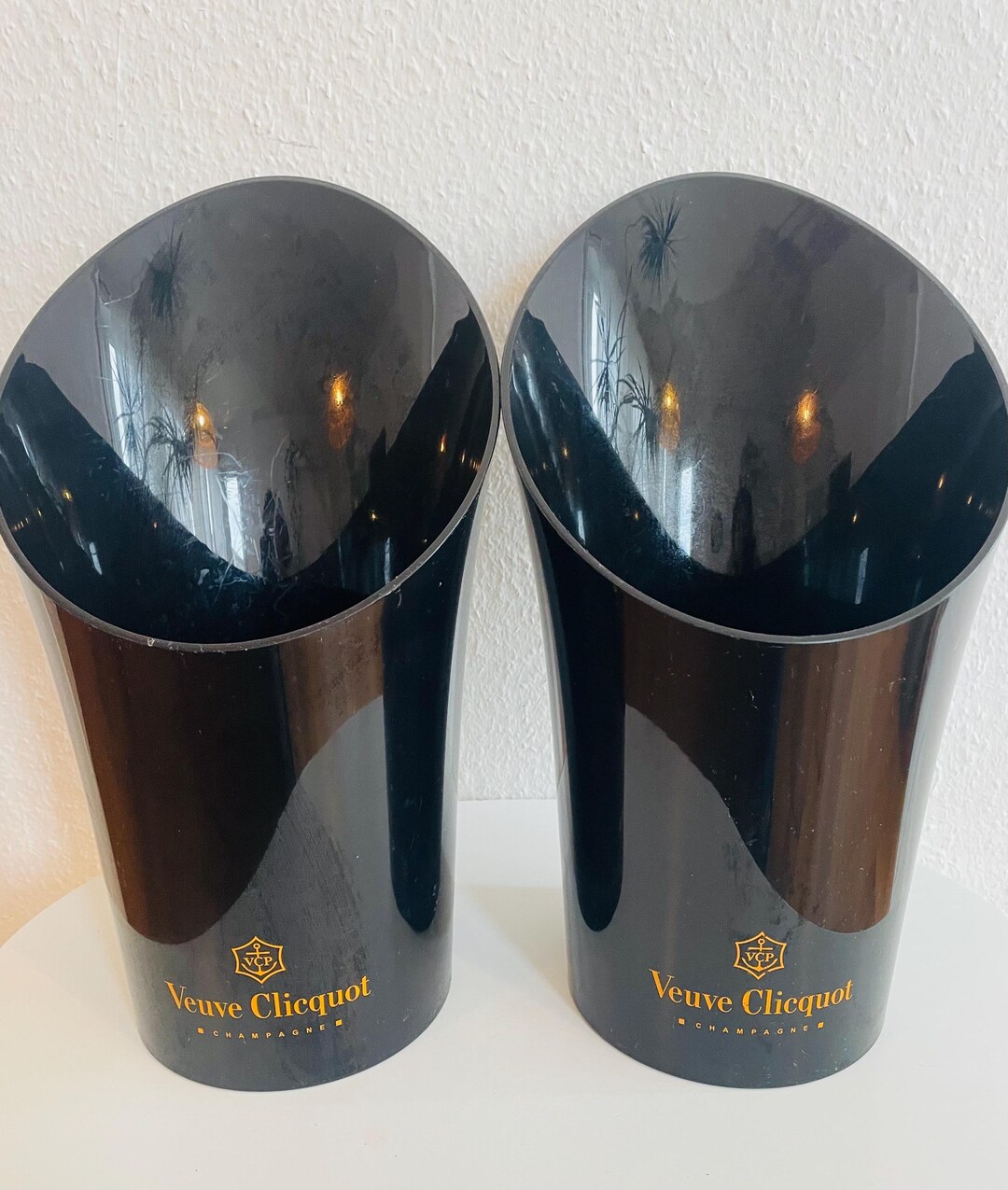Vintage Veuve Clicquot Champagne Black Color Acrylic Ice Bucket -made ...
