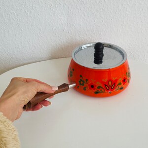 Vintage Orange Color Enamel Cooking Pot 1970’s - Etsy