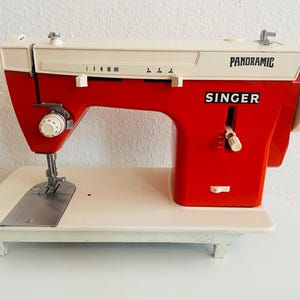 Vintage Singer Panoramic Sewing Machine With Protective Cover Made in ...