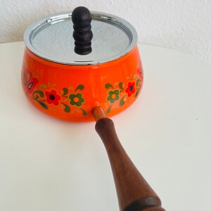 Vintage Orange Color Enamel Cooking Pot 1970’s - Etsy