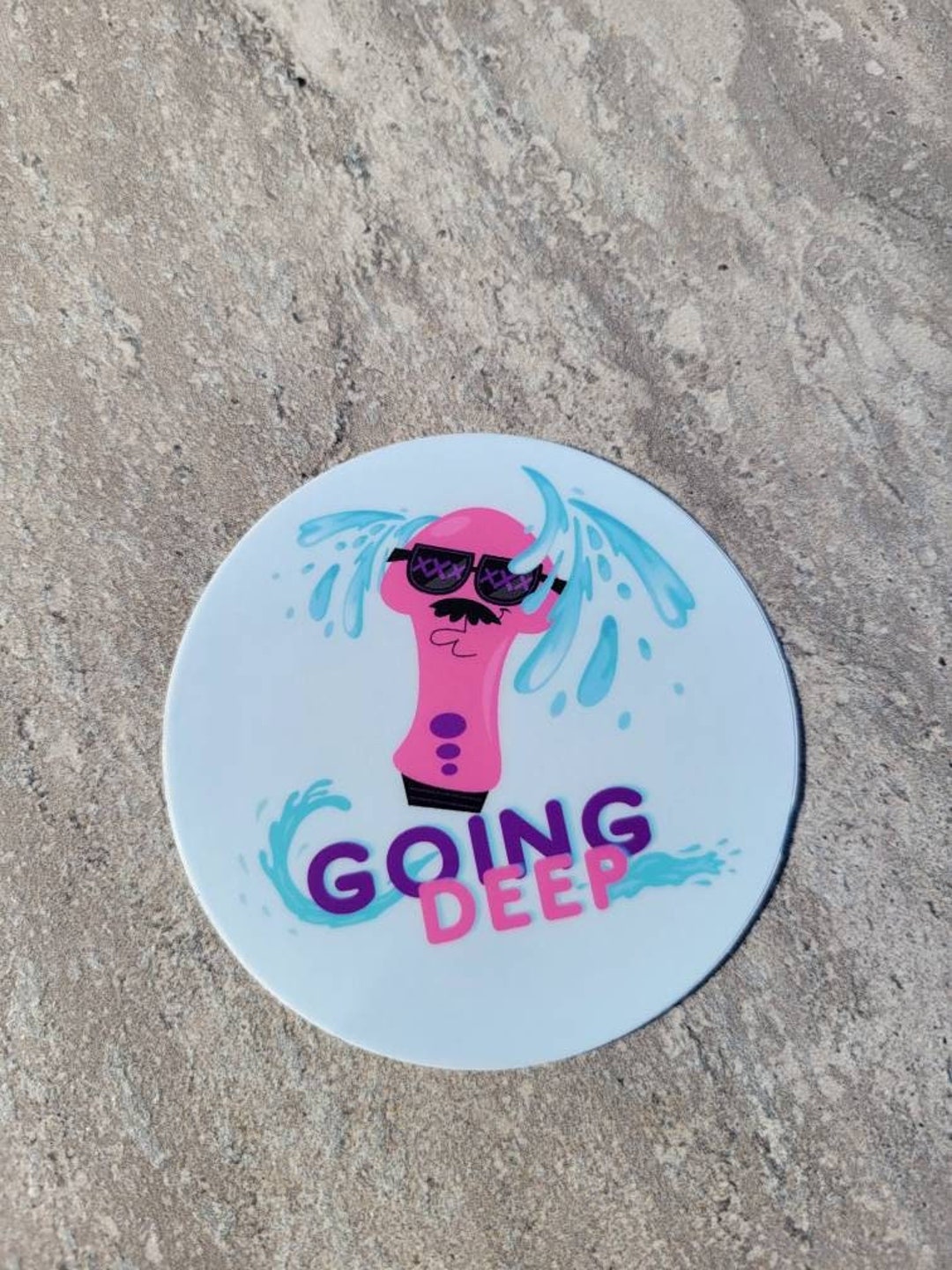 Going Deep Sticker / Splash Vibrator Going Deep / Fun Adult Toy Sticker ...