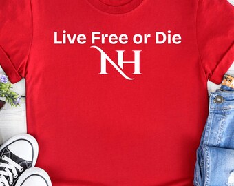 New Hampshire T-shirt, 603 Shirt, Live Free or Die, State Motto Tee, NH ...