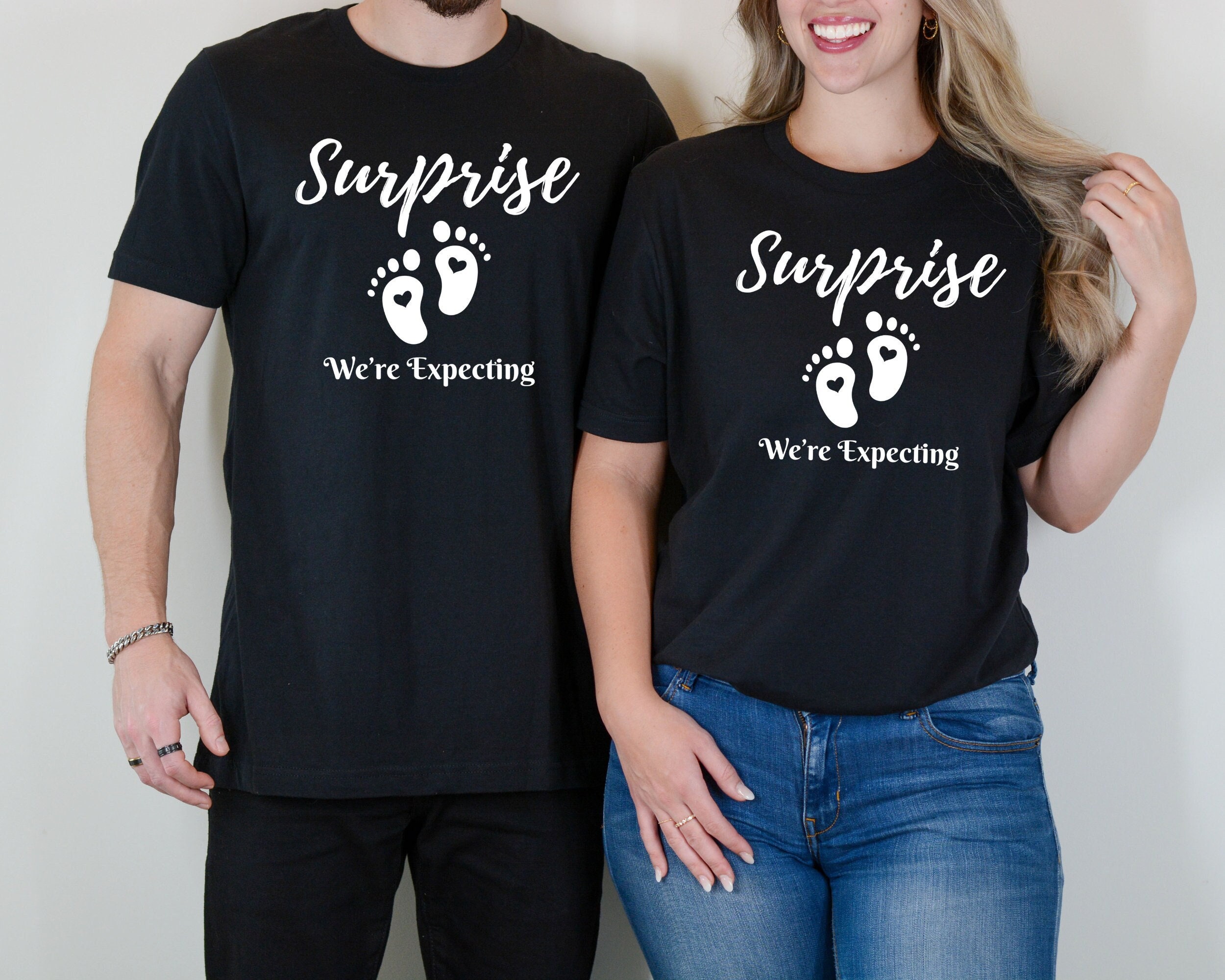 Expecting Parents, Surprise We're Expecting T-shirt, Baby Announcement ...