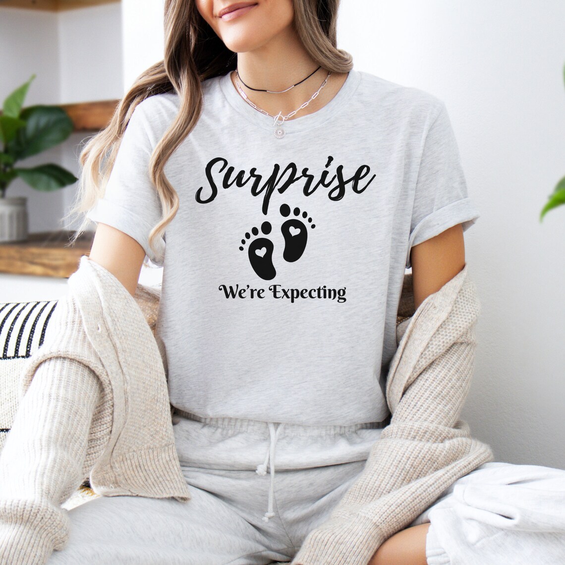 Expecting Parents, Surprise We're Expecting T-shirt, Baby Announcement ...