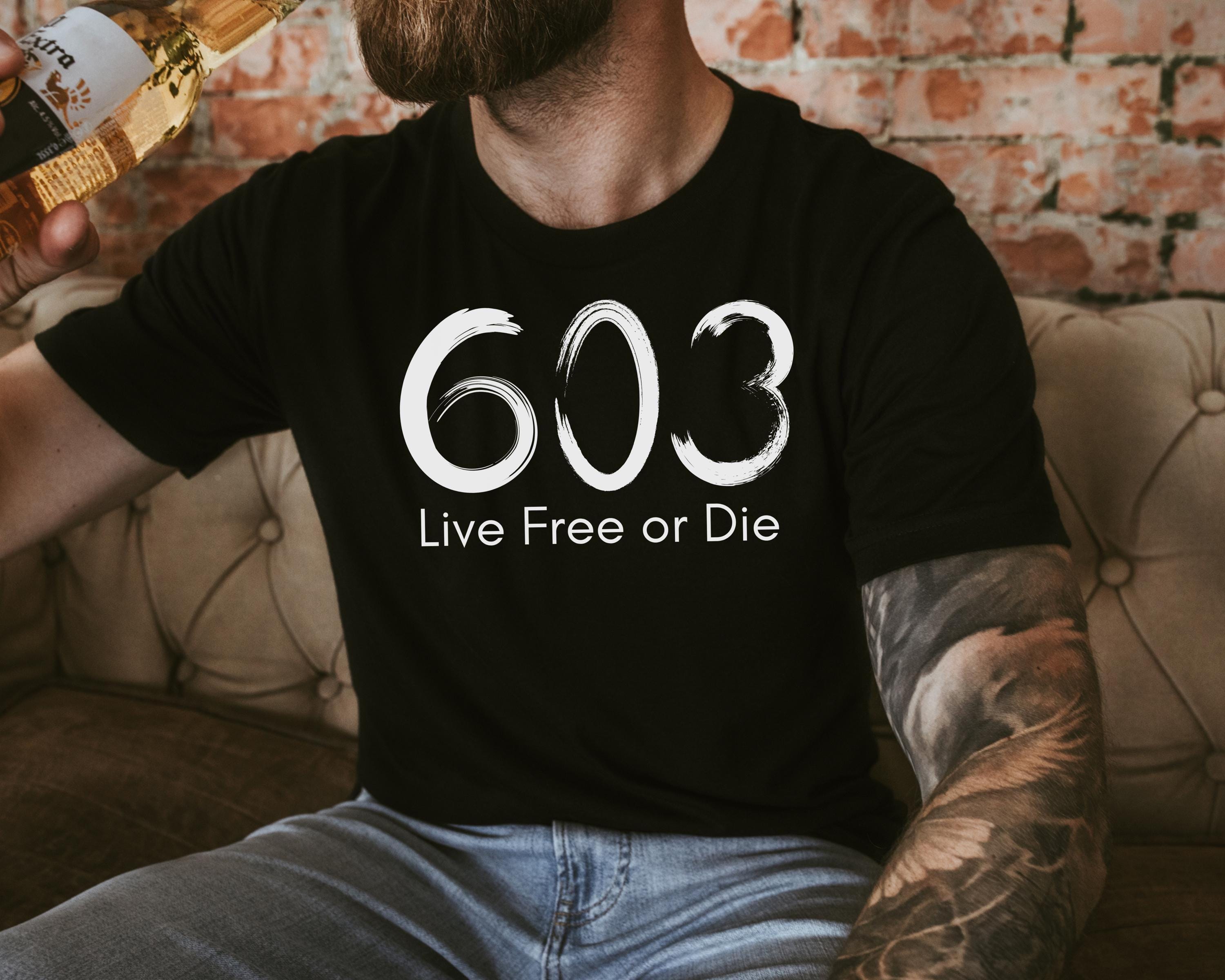 New Hampshire T-shirt, 603 Shirt, Live Free or Die, State Motto Tee, NH ...