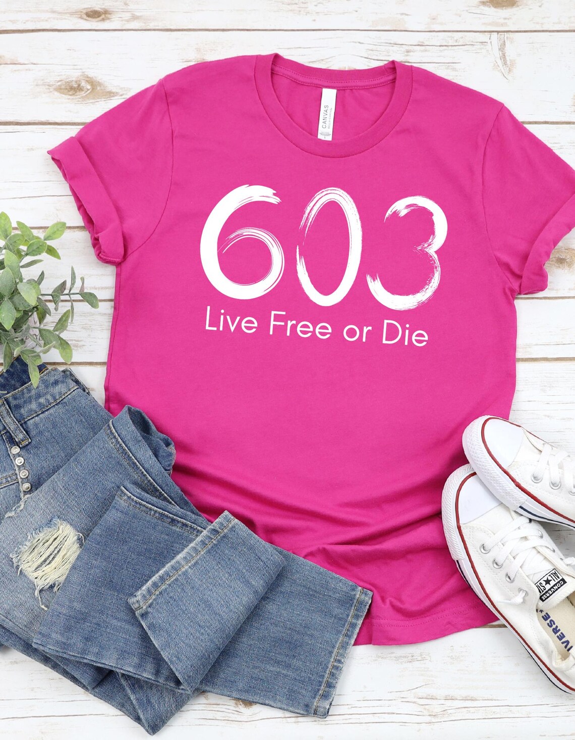 New Hampshire T-shirt, 603 Shirt, Live Free or Die, State Motto Tee, NH ...