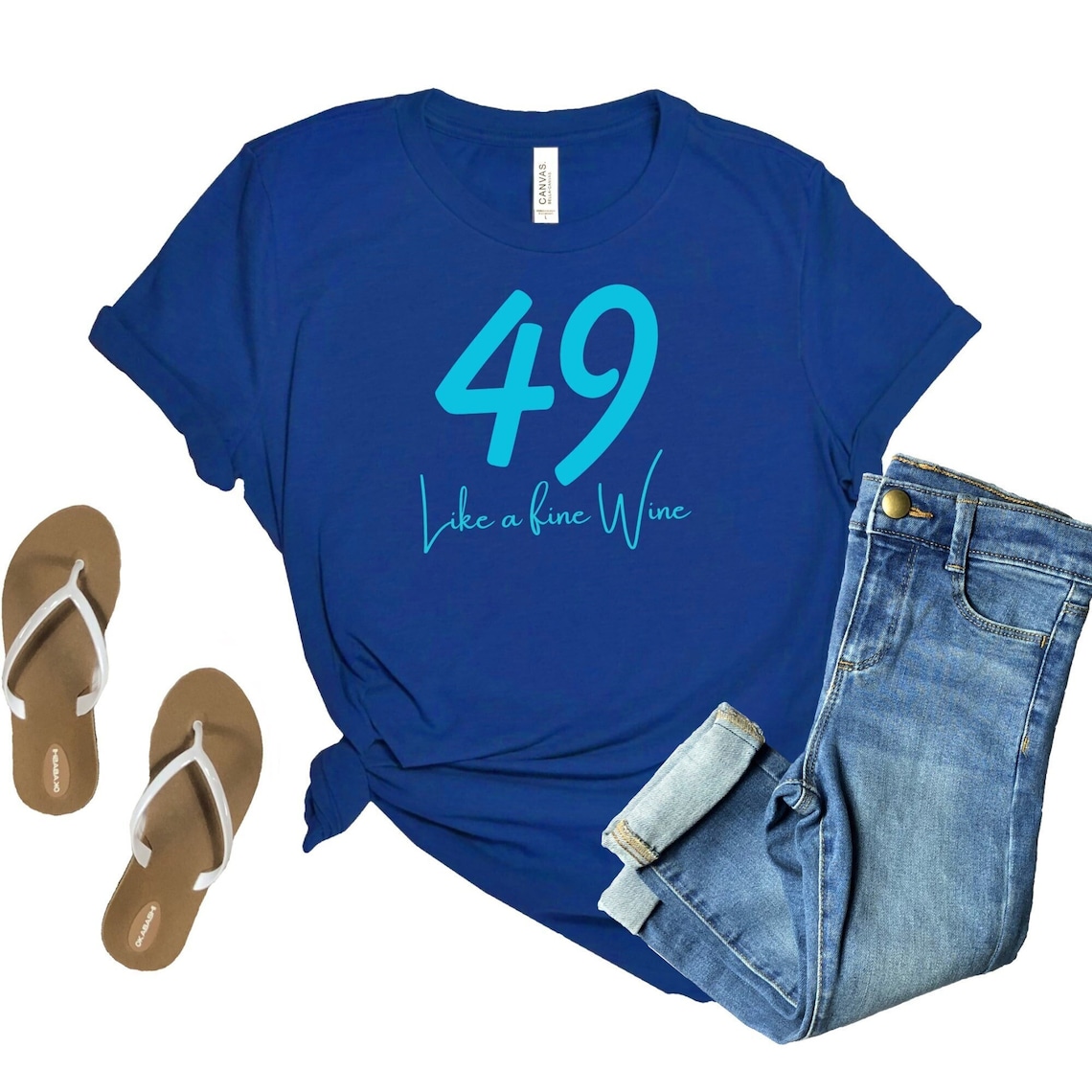 49th Birthday, Like a Fine Wine, Birthday T-shirt, Year 1975 Gift ...