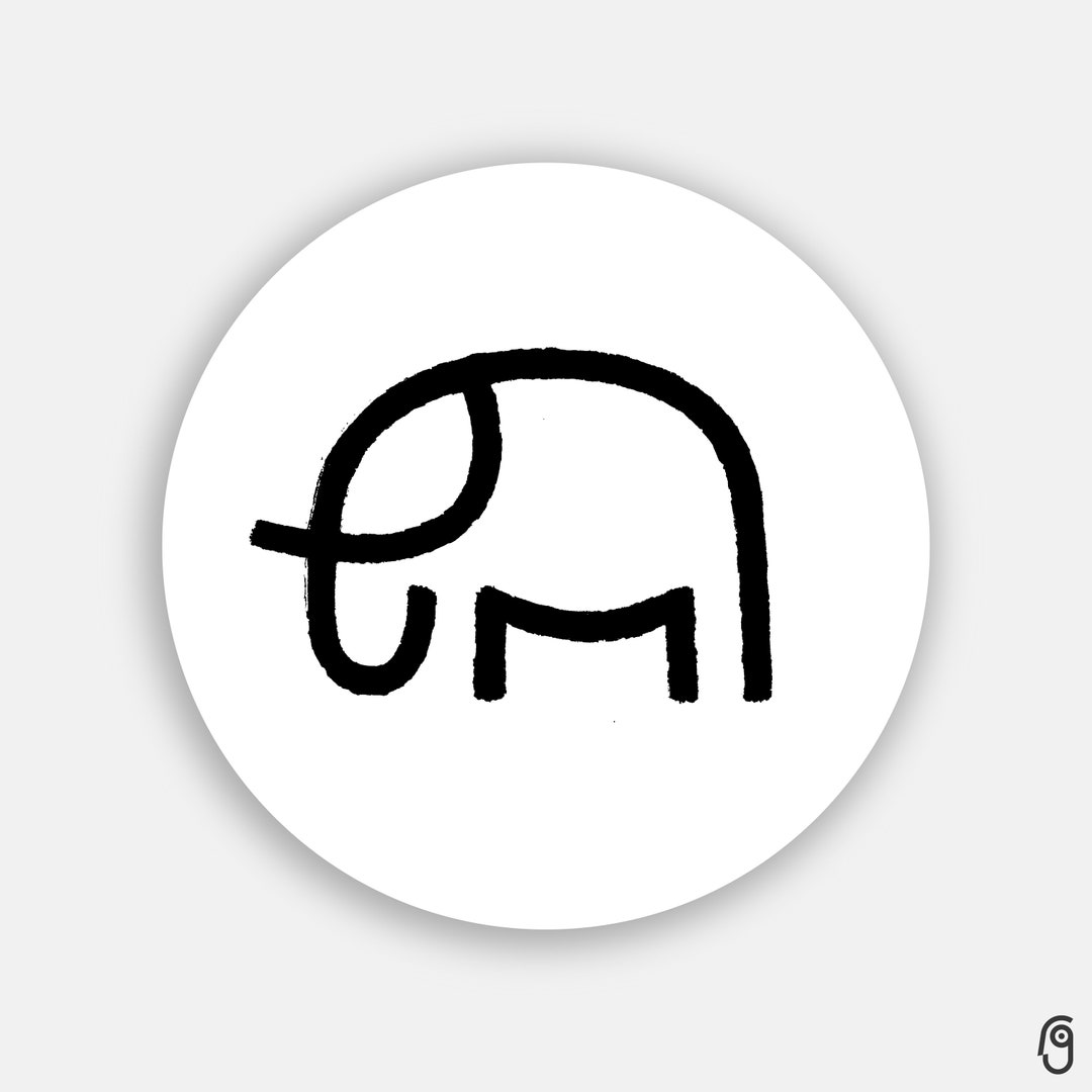 Elephant - Vinyl Sticker - Etsy