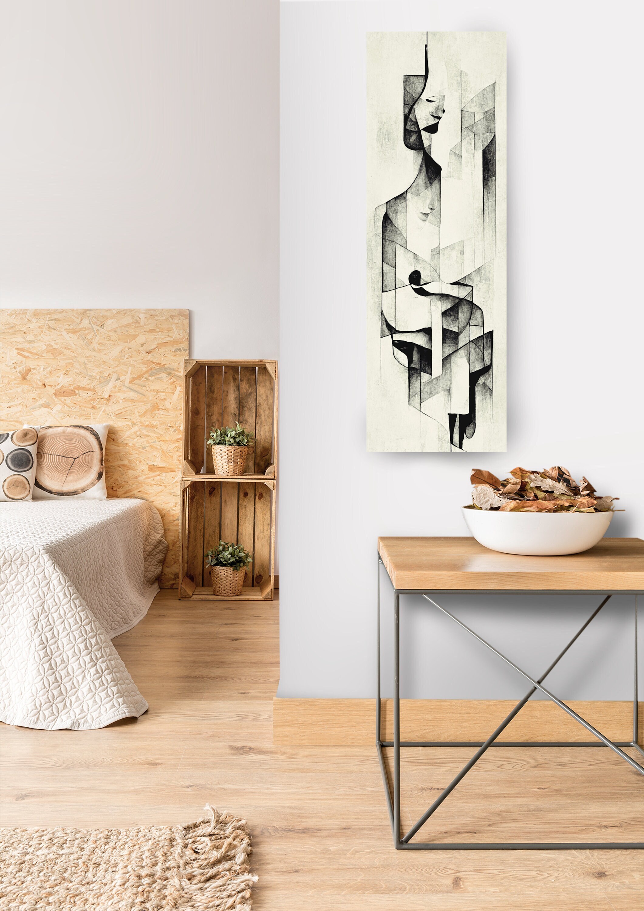 Modern Abstract Printable Tall Wall Art Set of 3 tall - Etsy