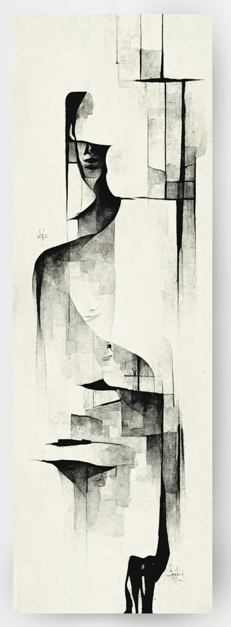 Modern Abstract Printable Tall Wall Art Set of 3 tall - Etsy