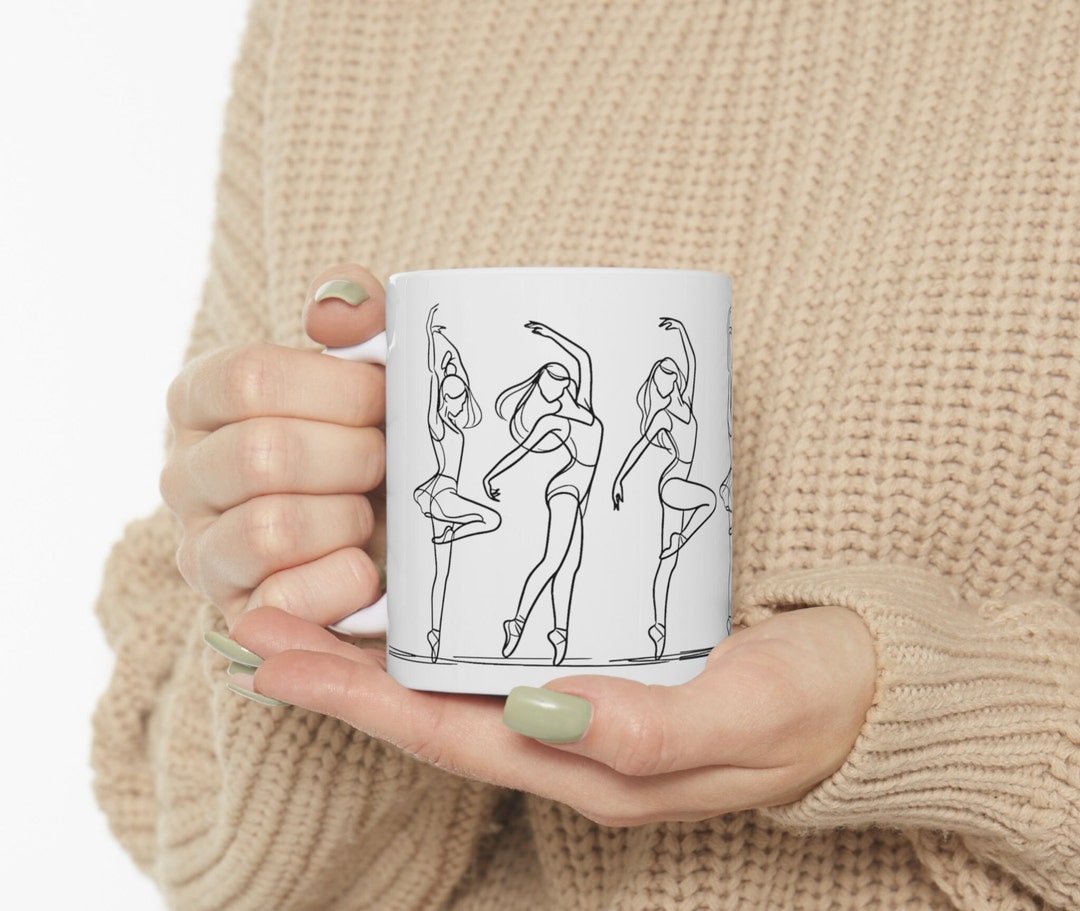 Artistic Dance Line Art Mug Ballet & Dance Mug Ballet - Etsy