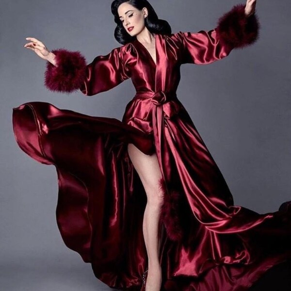 Plus Size Fur Robe - Etsy