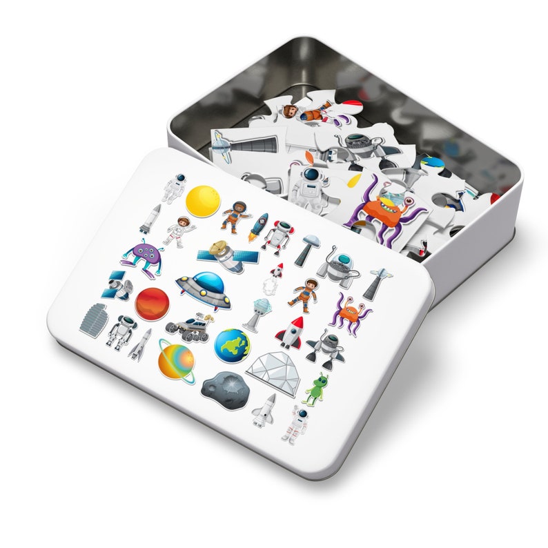 Space Themed Children's Puzzle, Astronaut and Alien Puzzle, Spaceship ...