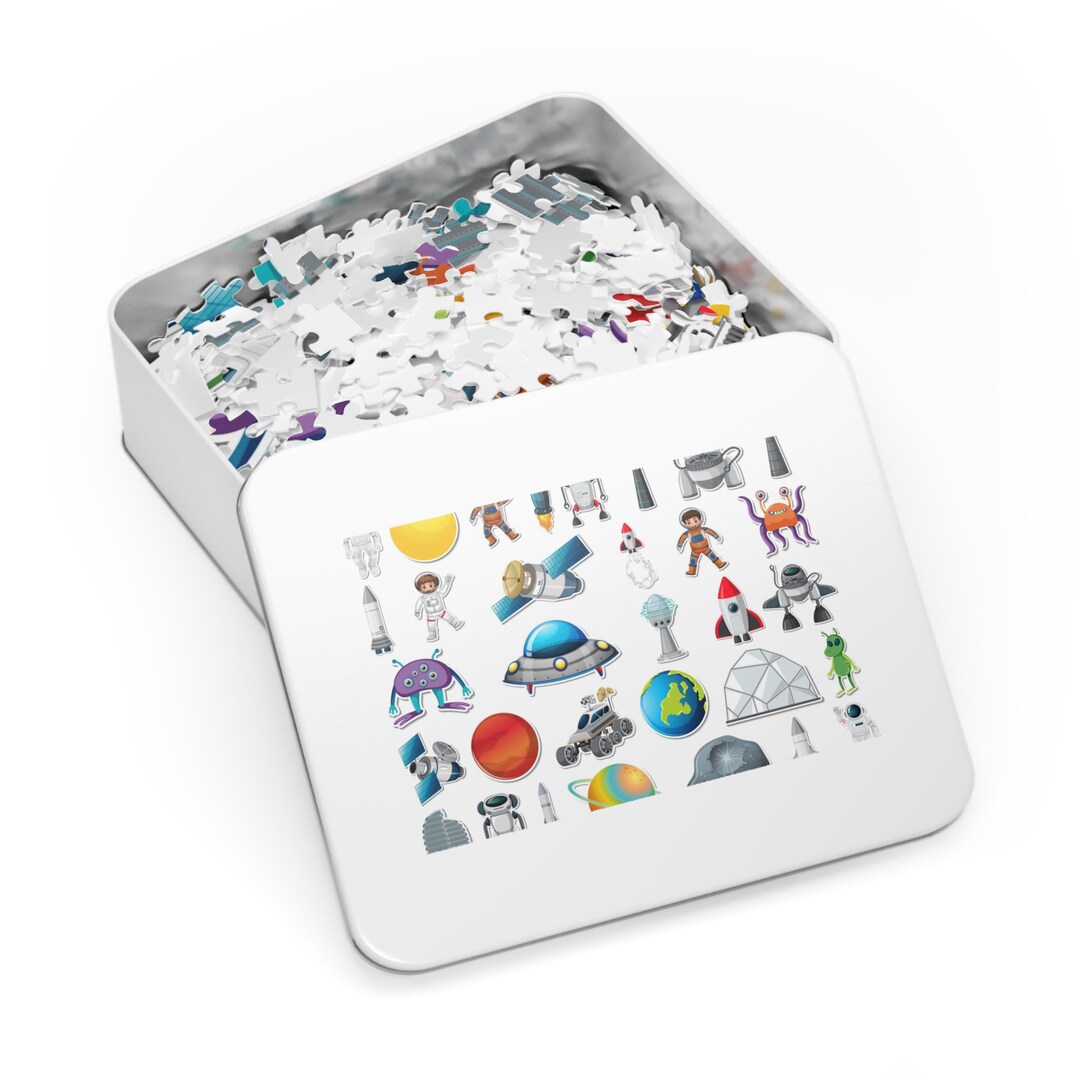 Space Themed Children's Puzzle, Astronaut and Alien Puzzle, Spaceship ...