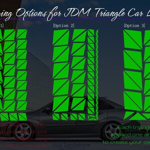 Triangle JDM Car Decal Sticker / Triangle Side Vehicle Wrap / Truck Car SUV Decals / Fits ANY ...