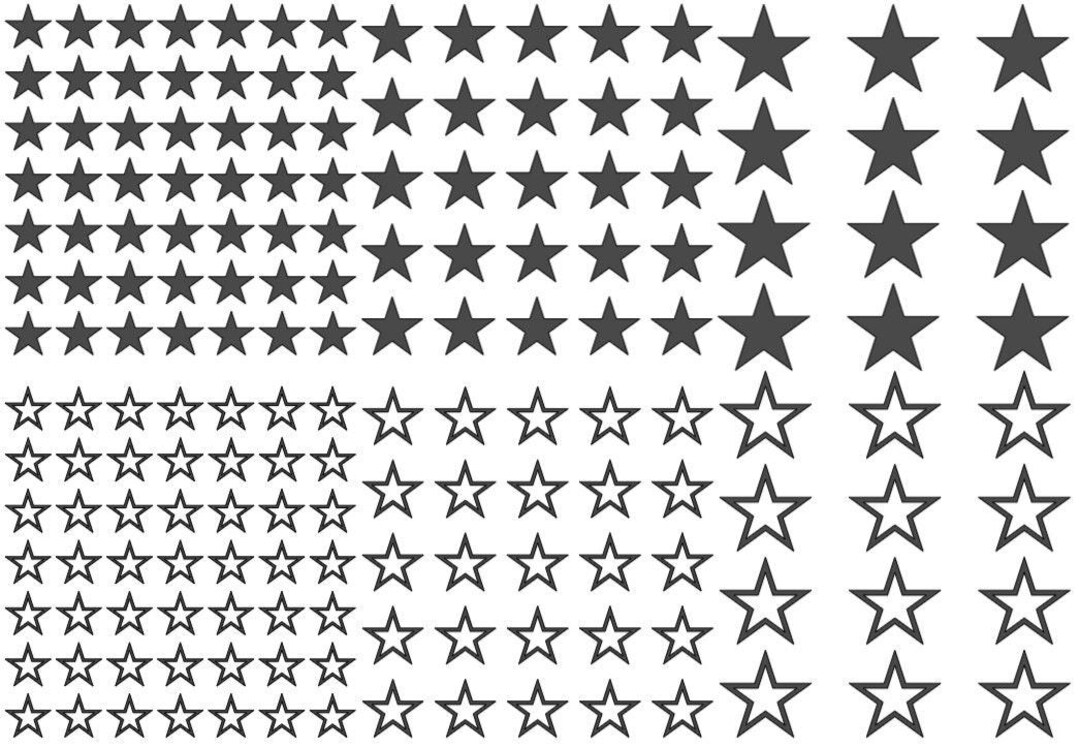 Stars / Star / Star Outlines / JDM Car Decal Sticker / Vehicle Wrap ...
