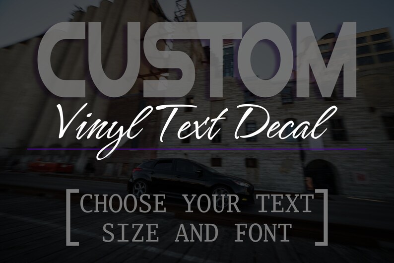 Custom Personalized Vinyl Decal for Vehicle Paint and Windows - Etsy