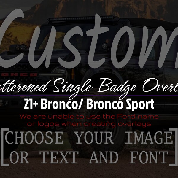 Ford Bronco Sport Emblem Overlay - Etsy