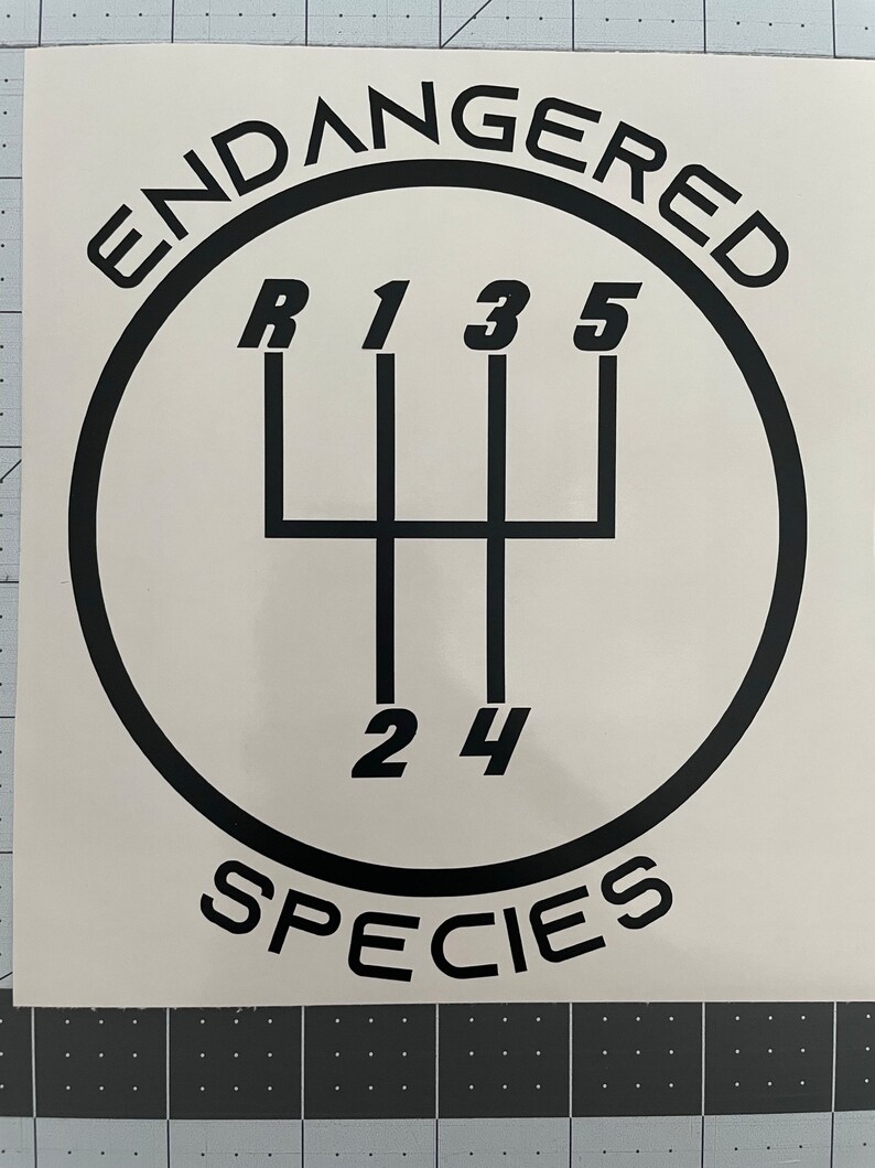 Save the Manuals Shift Pattern Decal customizable - Etsy