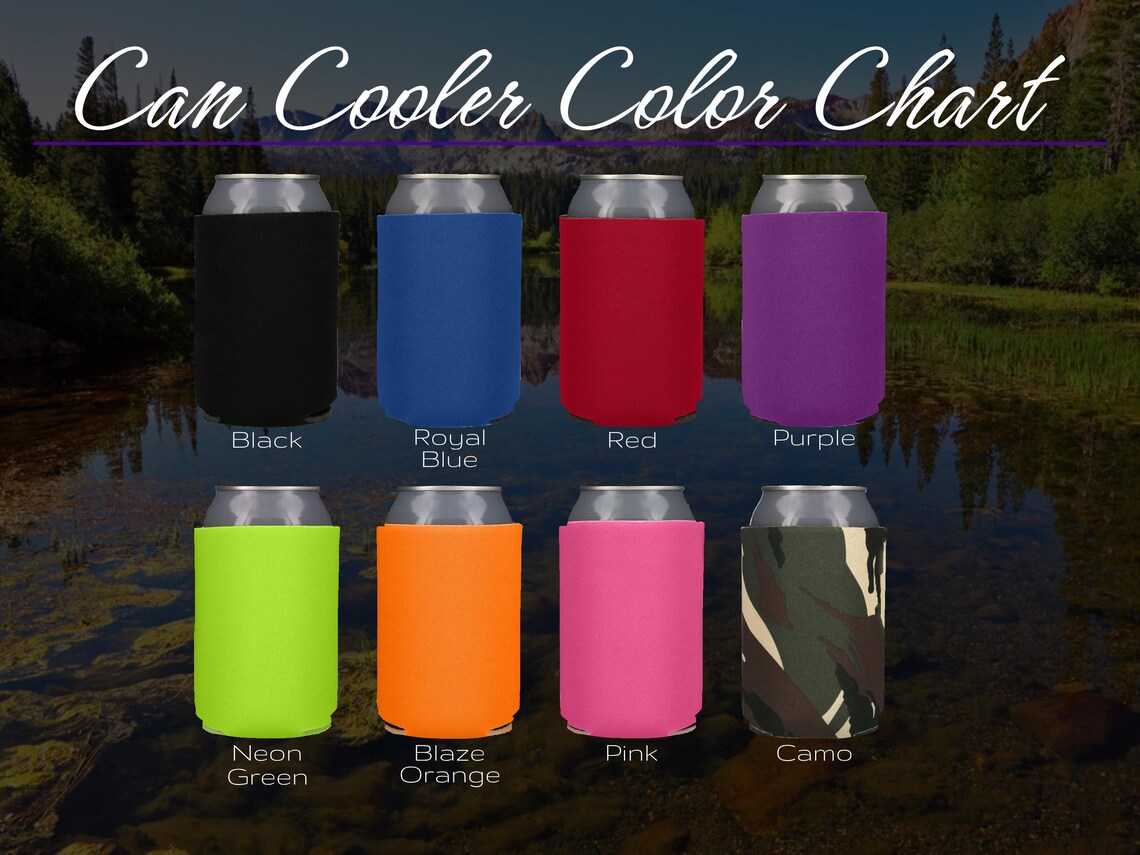 Single Color Design 12oz. Can Coolers - Etsy