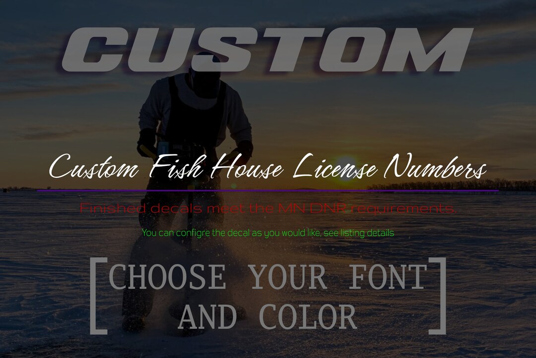 MN Fish House License Numbers - Etsy