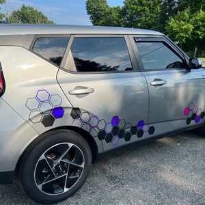 Hexagon / Honeycomb JDM Car Decal Sticker 4.5 Inch / Hex Side Vehicle ...