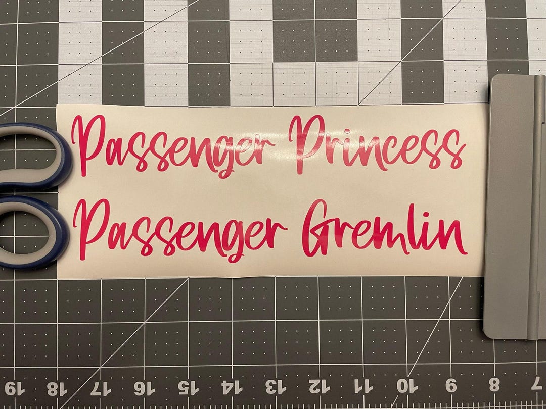 Passenger Princess/gremlin/problem Decal - Etsy