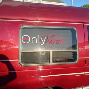 Only Vans Decal / Van / Conversion Van / Laptop / Window / Bumper ...