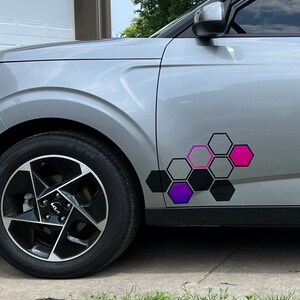 Hexagon / Honeycomb JDM Car Decal Sticker 4.5inch / Hex Side Vehicle ...