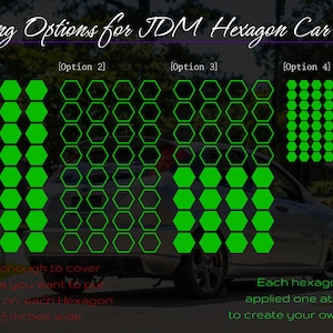 Hexagon / Honeycomb JDM Car Decal Sticker 4.5 Inch / Hex Side Vehicle ...