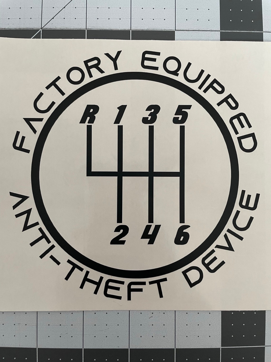 Save the Manuals Shift Pattern Decal customizable - Etsy