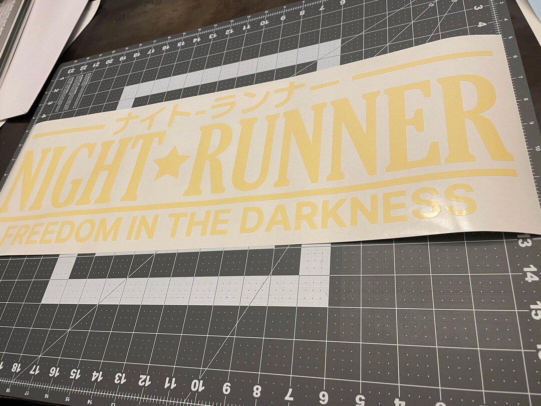 Night Runner JDM Decal Sticker/ Bumper Sticker/ Windshield Sticker/ Car ...