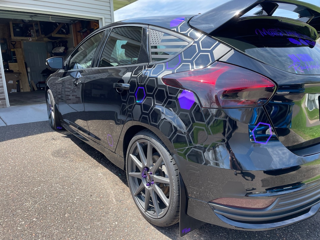 Hexagon / Honeycomb JDM Car Decal Sticker 4.5 Inch / Hex Side Vehicle ...